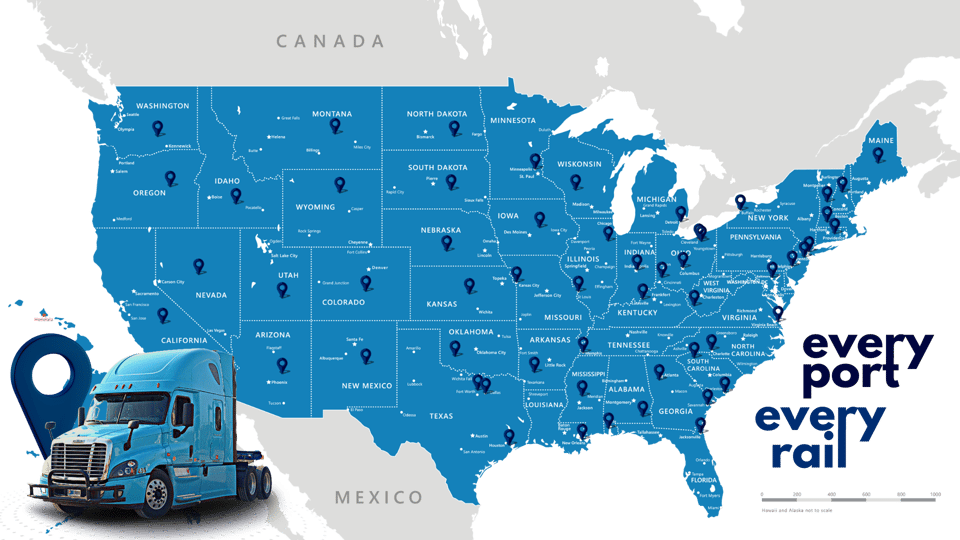 Network Map: View Our Locations| ContainerPort Group